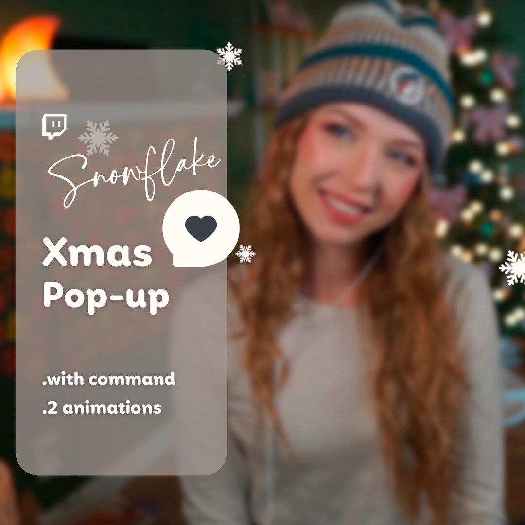 Snowflake POP-UP for Your Stream With Command | Christmas Widget ...
