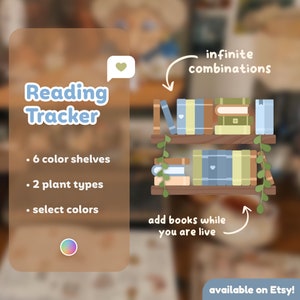 READING TRACKER Widget for Twitch Cozy Plant Flower Coworking ...