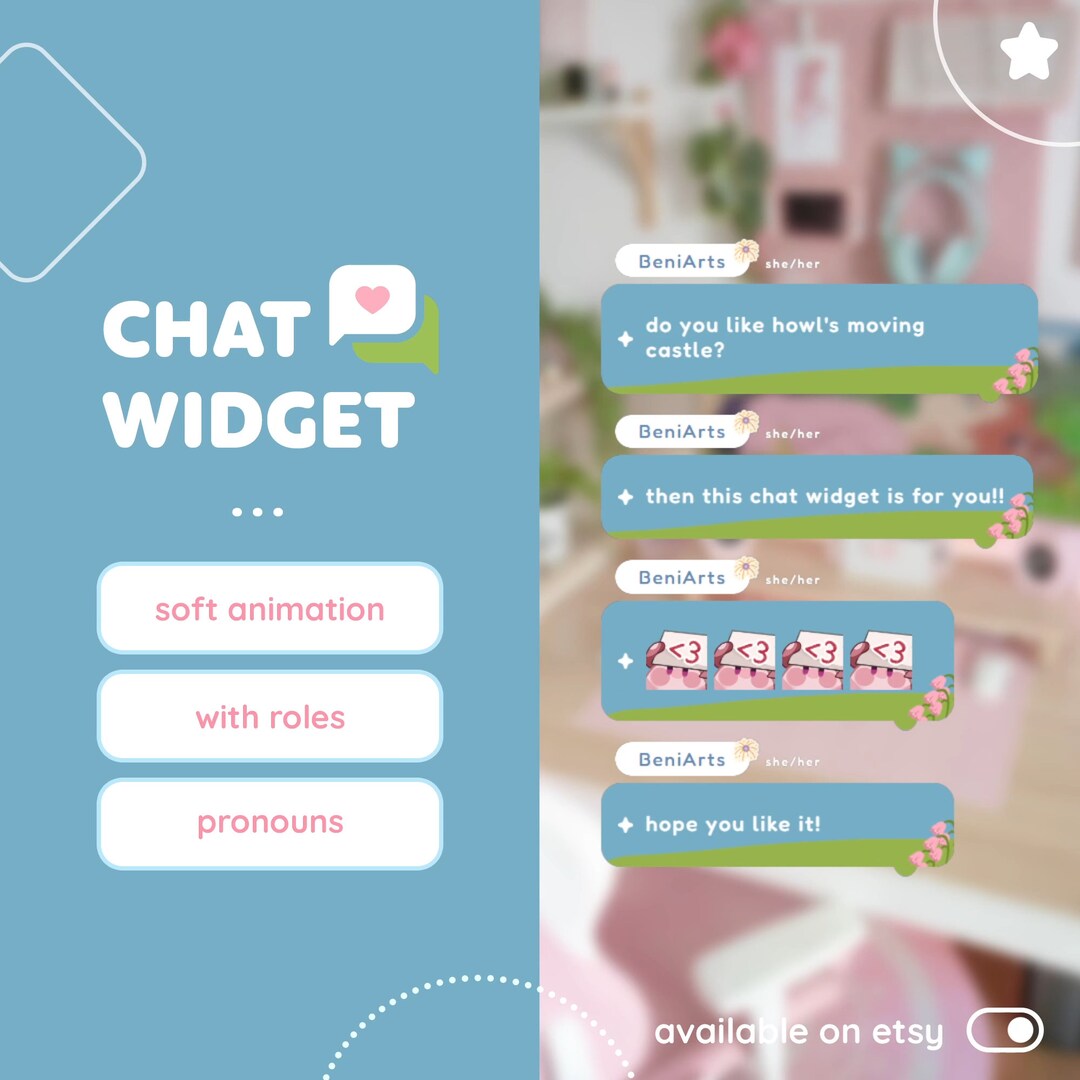 Chat Widget for Twitch | Anime Movie Chat (blue Version ...
