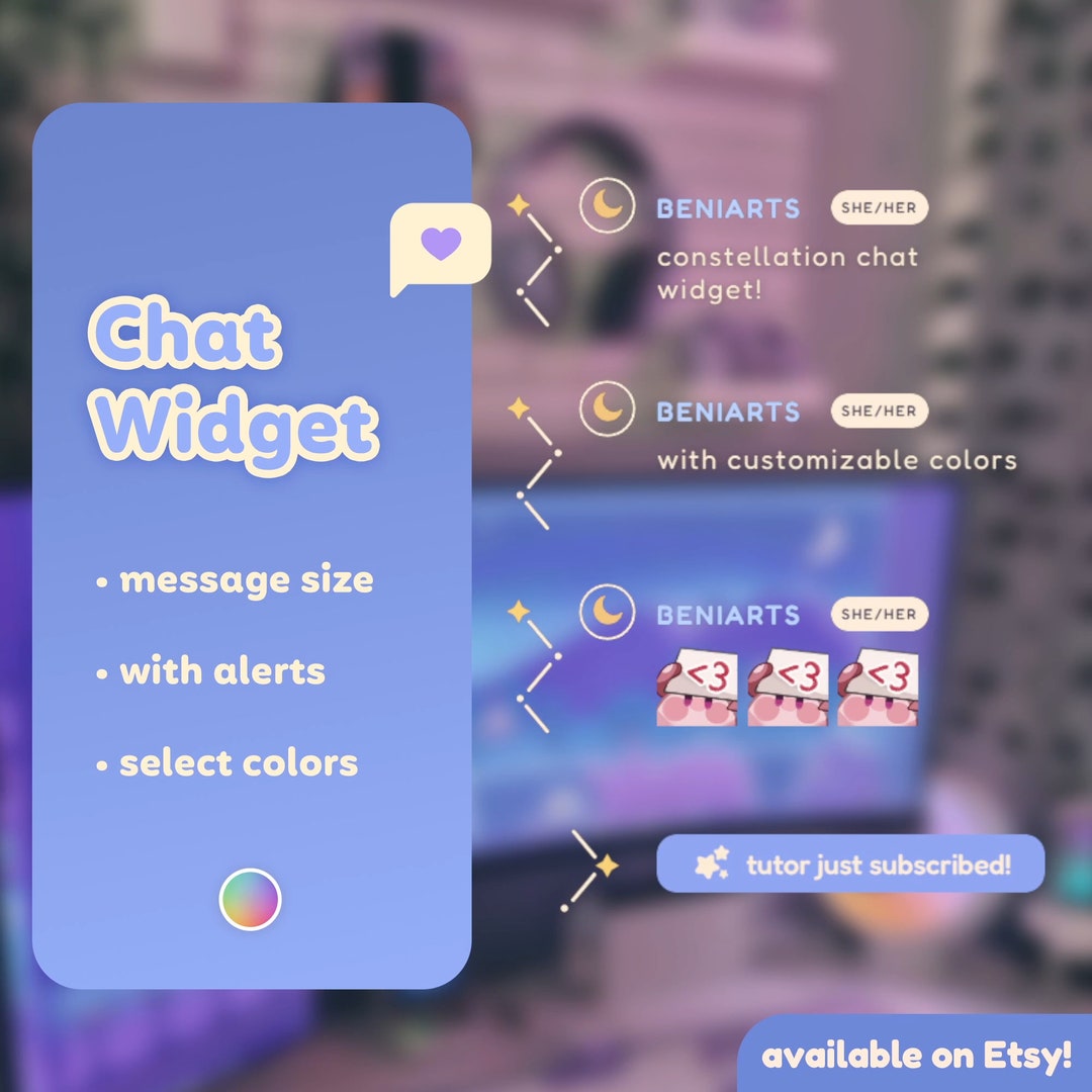 CONSTELLATION MOON Custom Chat Widget for Twitch With Alerts ...