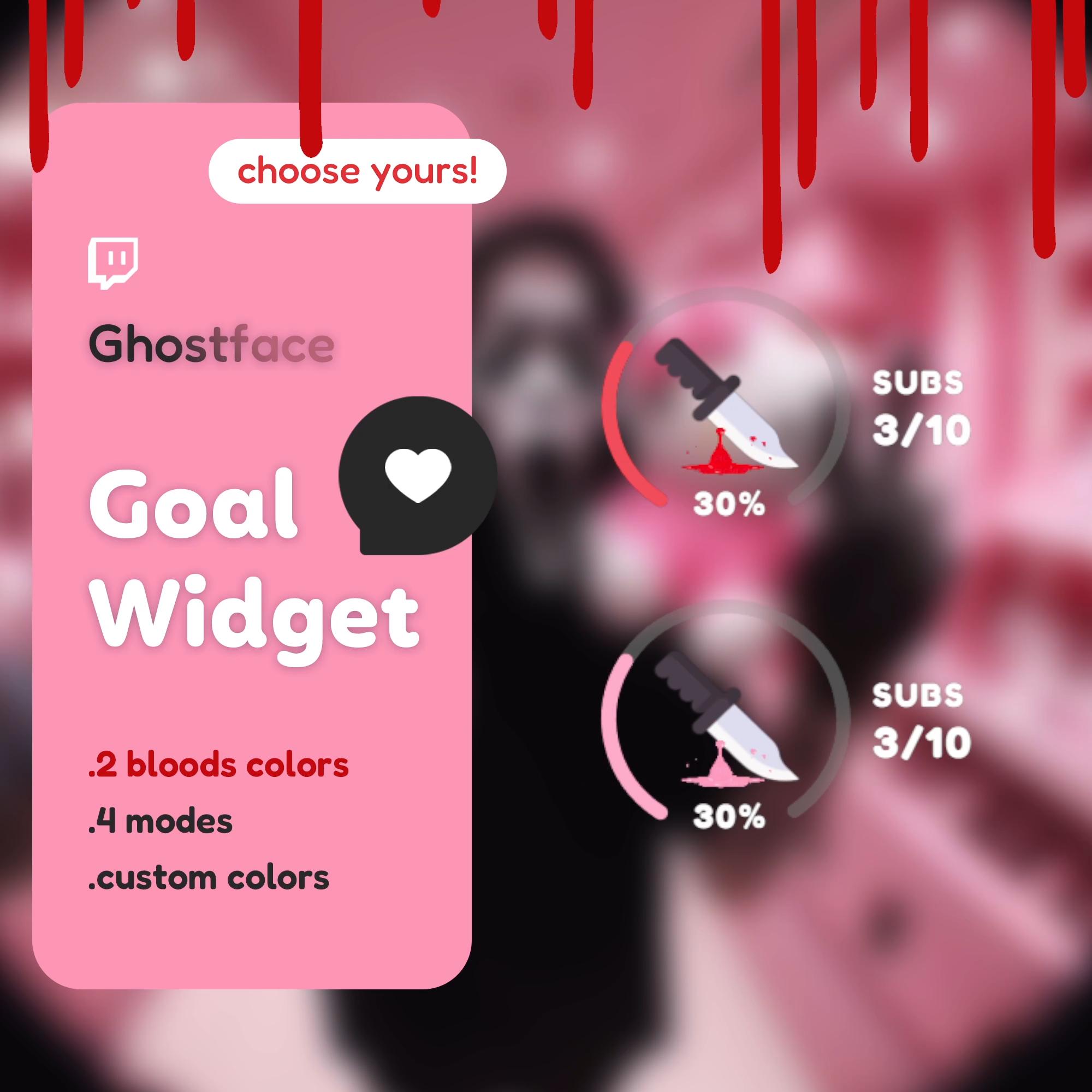 GHOSTFACE Knife Animated Goal Widget for Twitch | Halloween ...