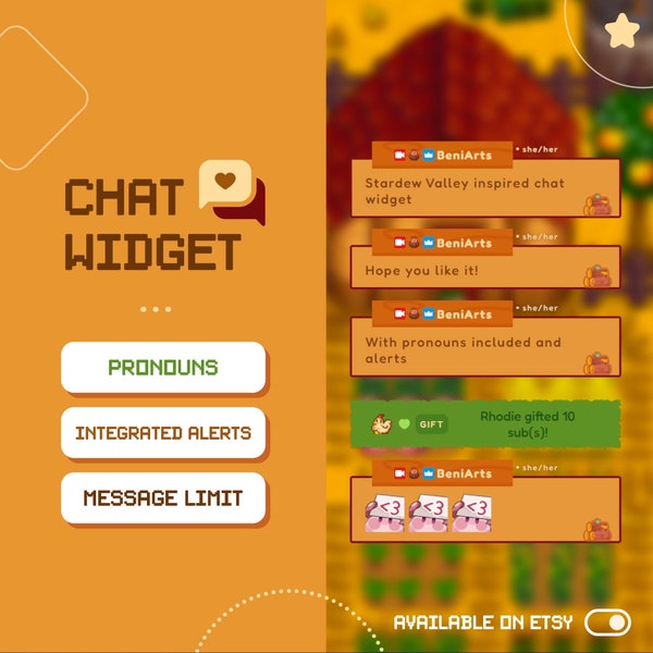 Twitch Chat Widget - Etsy