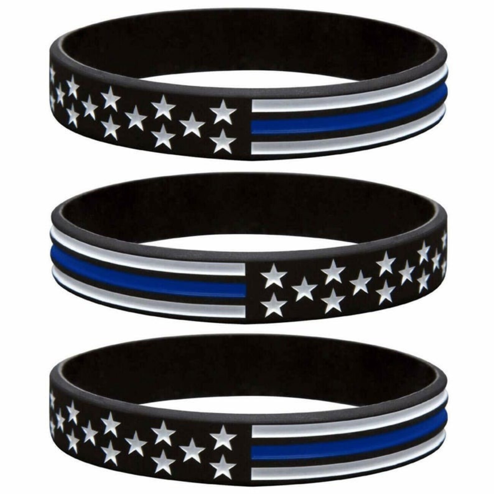 Thin Blue Line Wristbands Back the Blue Bracelet Law | Etsy