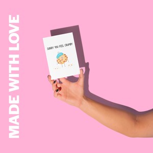 Printable Get Well Soon Card, Sorry You Feel Crumby, Funny Get Well ...