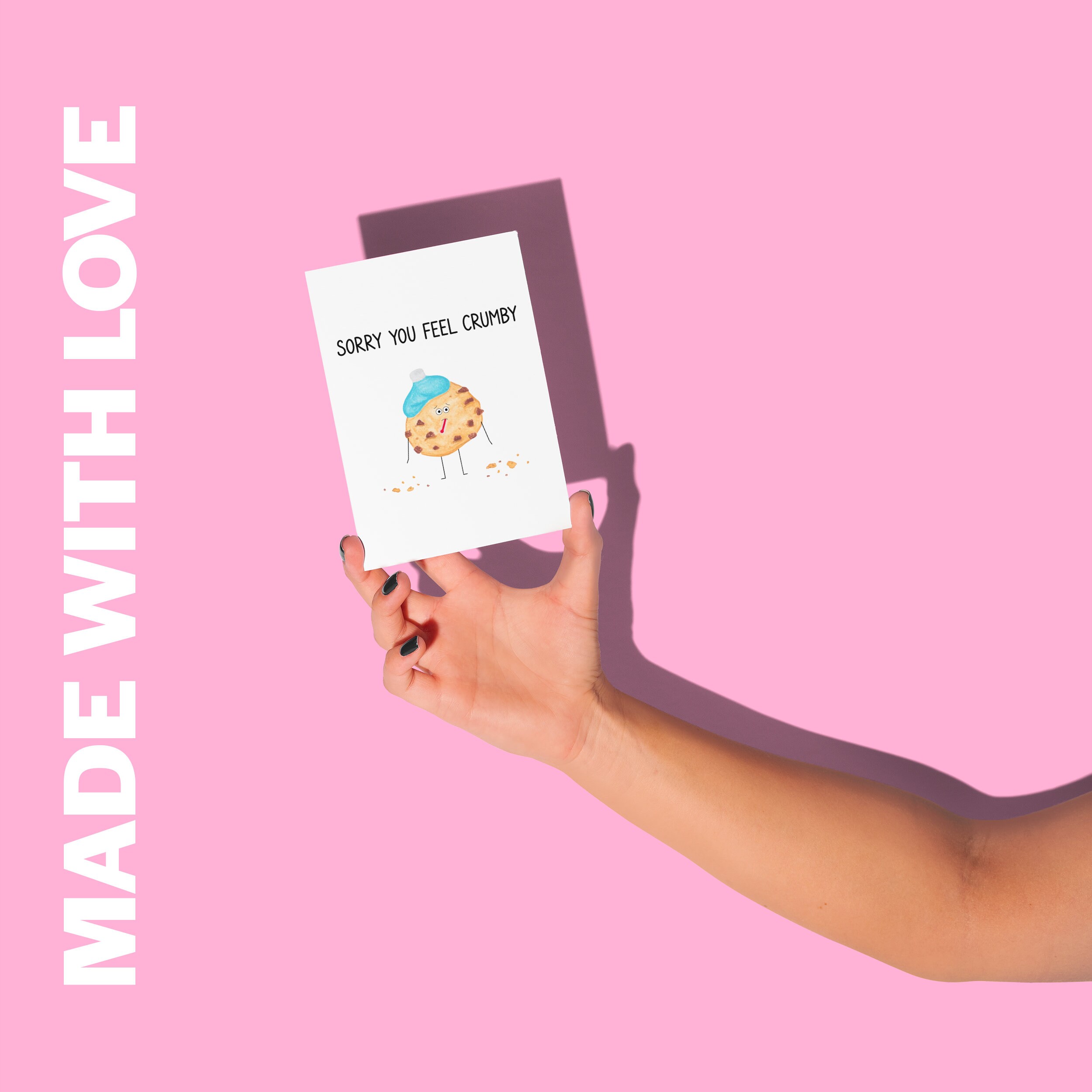 Printable Get Well Soon Card, Sorry You Feel Crumby, Funny Get Well ...