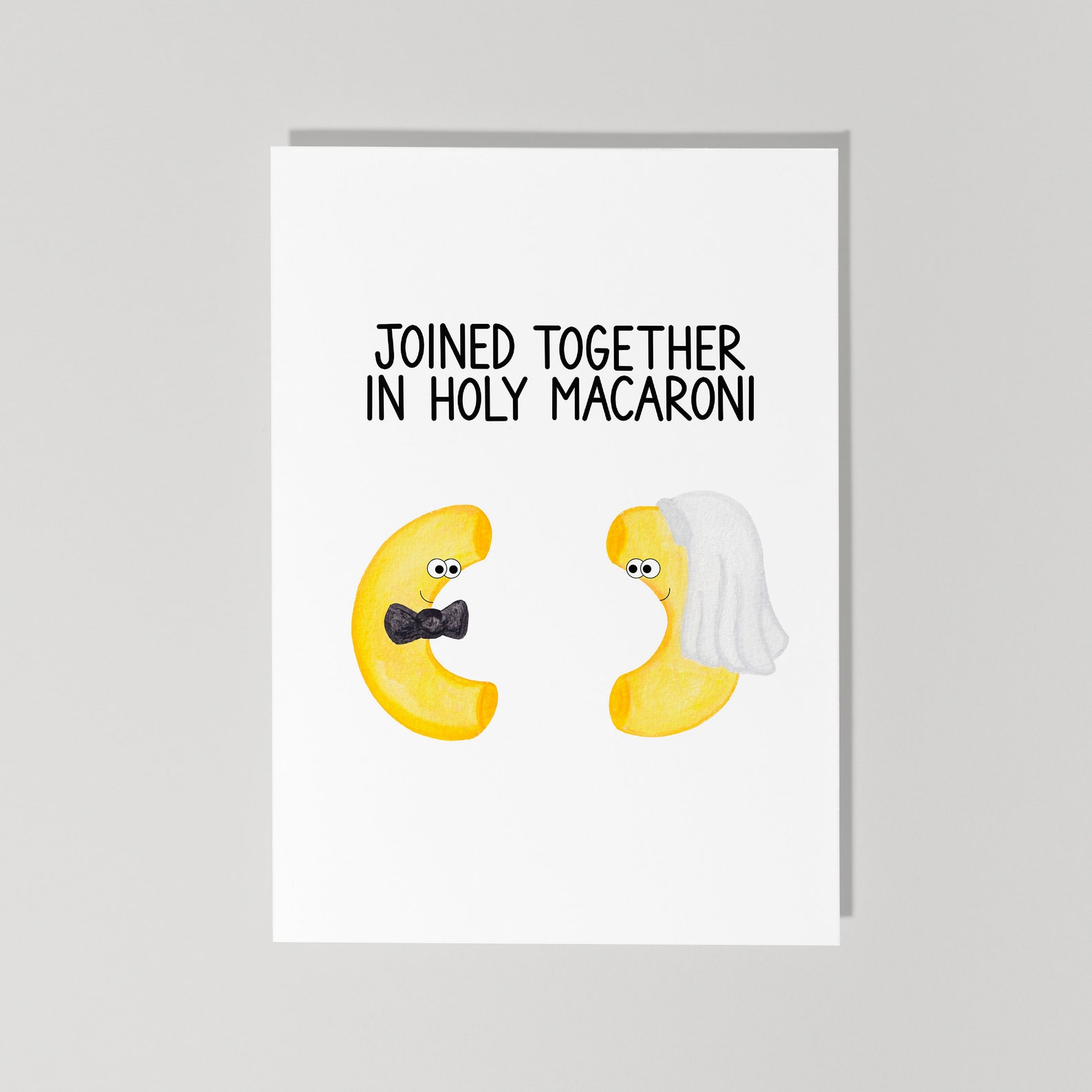 Funny Wedding Card, Pasta Wedding Card, Funny Engagement Card, Joined ...