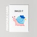 Printable Graduation Card, Snailed It, Funny Graduation Card, Snail ...