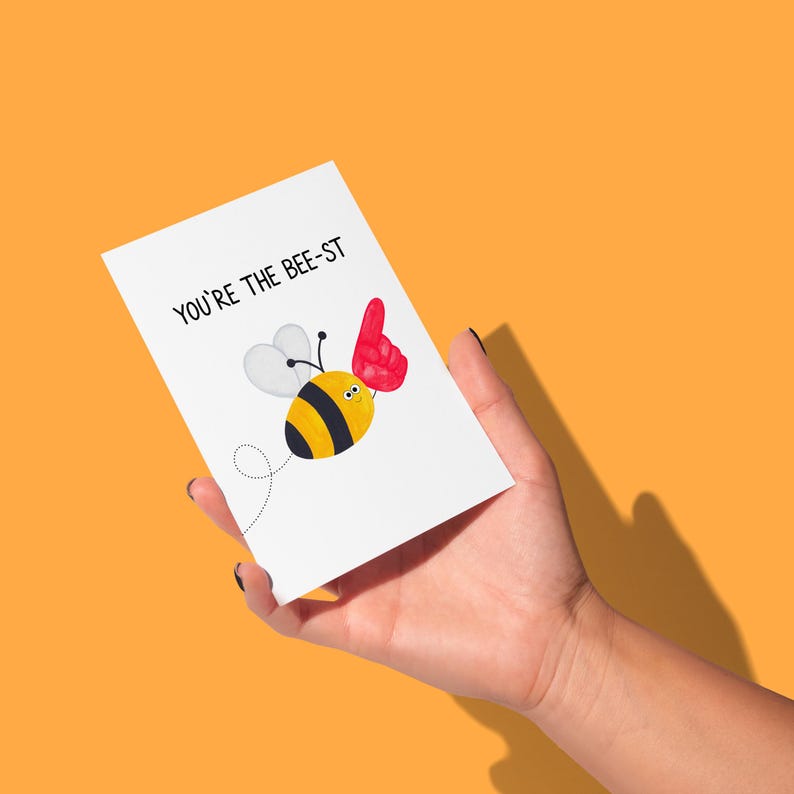 Funny Bee Thank You Card: You're the Bee-st! - Etsy