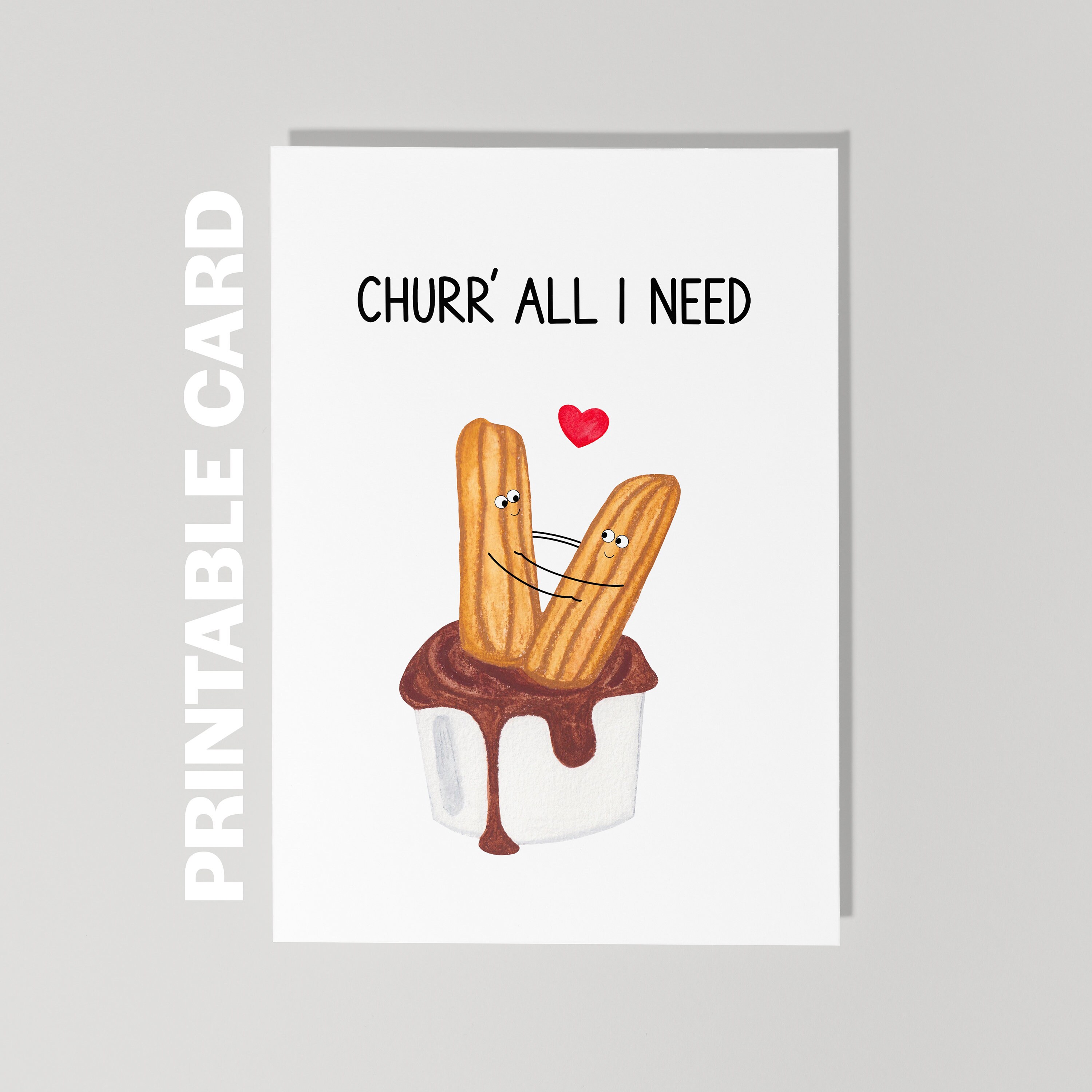 Printable Anniversary Card, You're All I Need, Funny I Love You Card ...