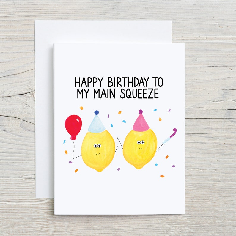 Printable Birthday Card, Happy Birthday to My Main Squeeze, Funny ...