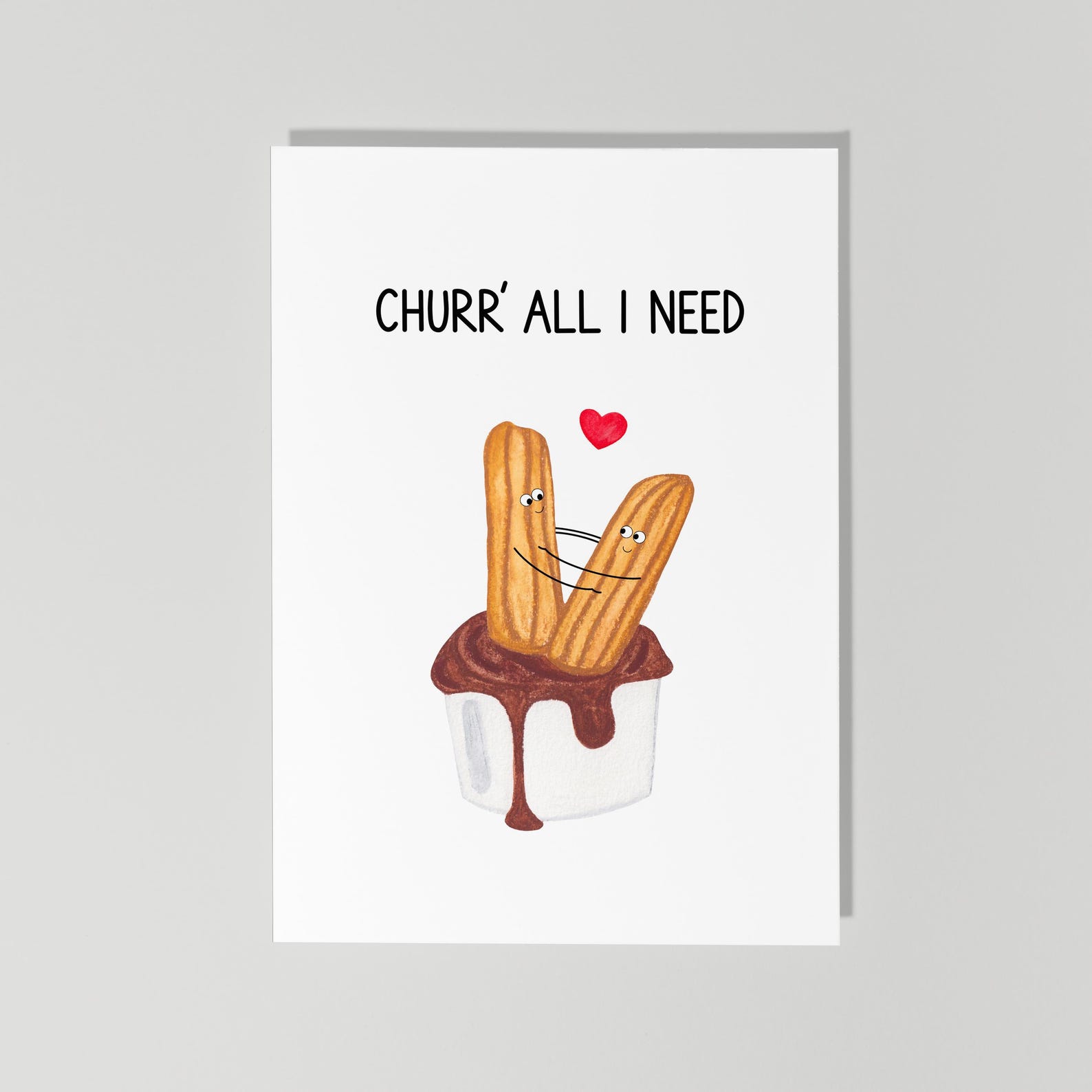 Funny Churro Valentine's Day Card, Churr' All I Need - Etsy