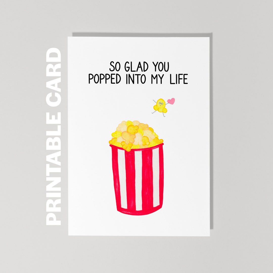 Printable Anniversary Card, Funny Valentine's Day Card, I'm so Glad You ...