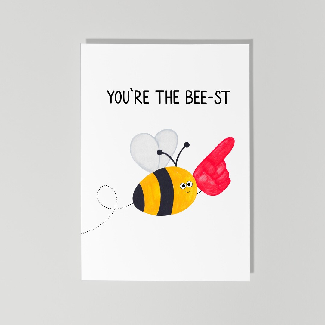 Funny Bee Thank You Card: You're the Bee-st! - Etsy