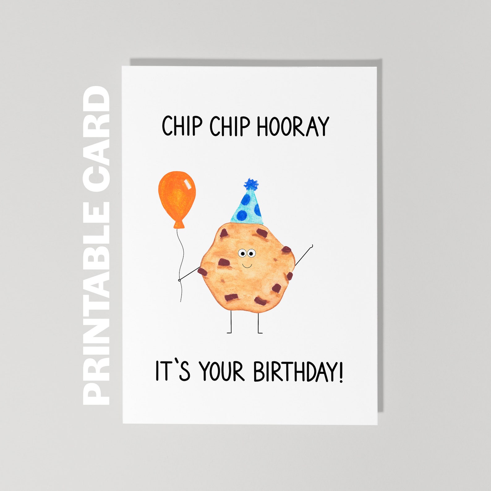 Printable Birthday Card, Cookie Card, Happy Birthday Card, Funny ...