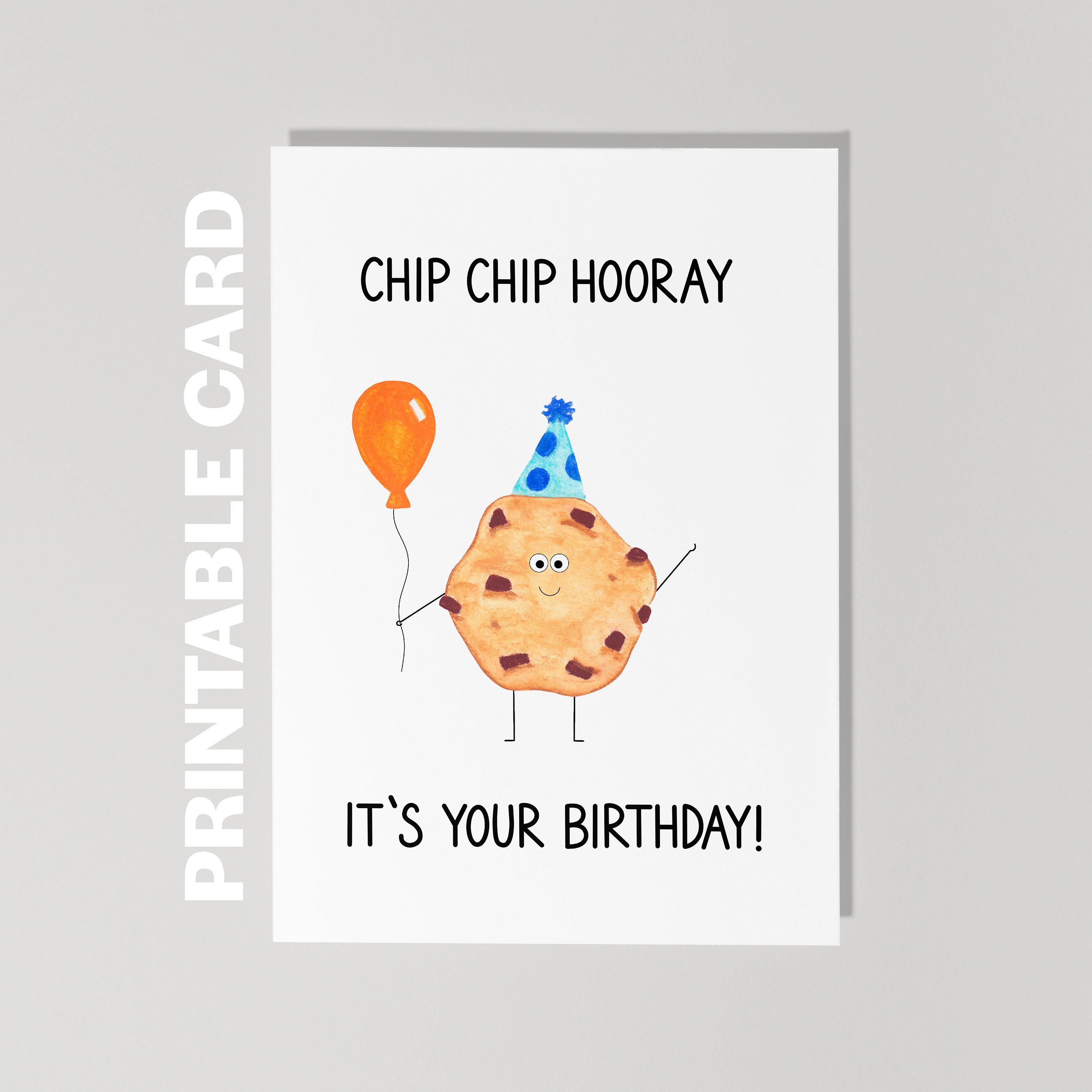 Printable Birthday Card, Cookie Card, Happy Birthday Card, Funny ...