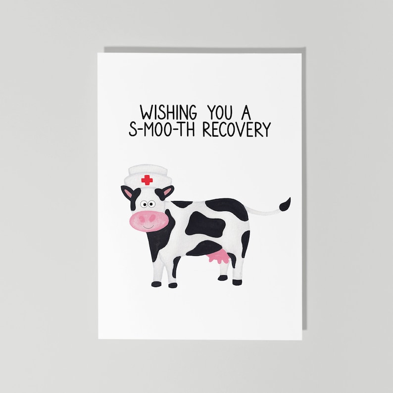 Printable Get Well Soon Card, Wishing You A Smooth Recovery, Funny Get ...