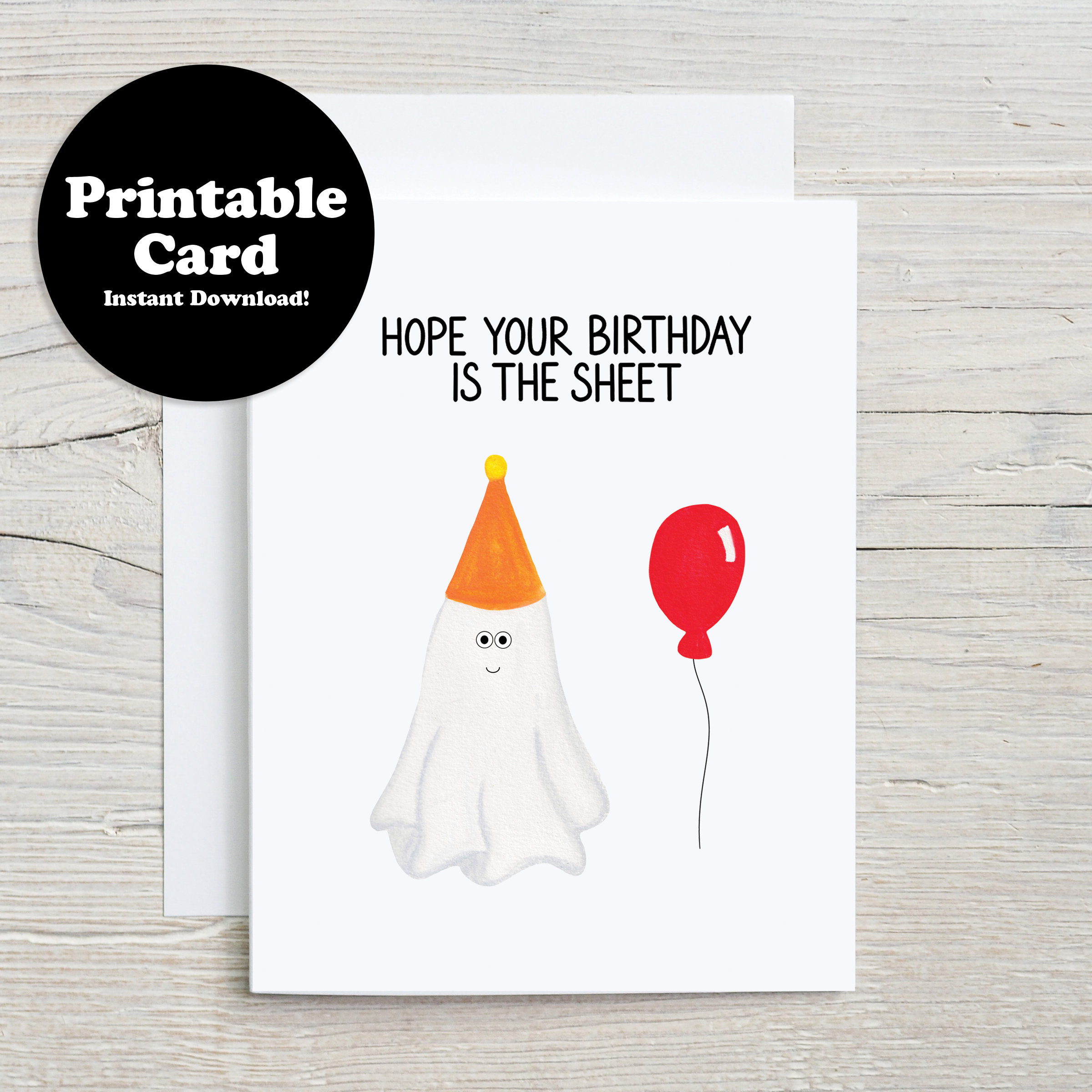 Printable Halloween Birthday Card Funny Birthday Card Hope - Etsy