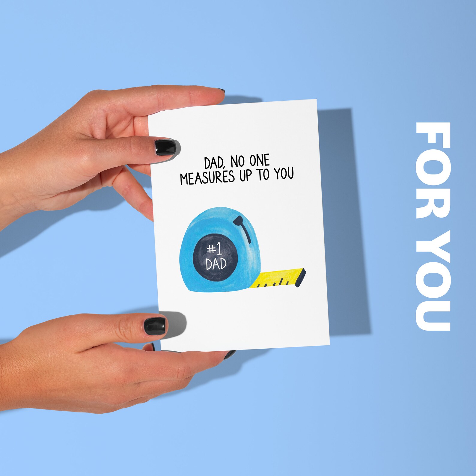 Funny Father's Day Card, Dad No One Measures up to You, Card for Dad ...