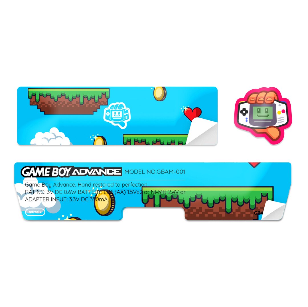 Custom Game Boy Advance Sticker Platformer Vinyl FX GBA - Etsy