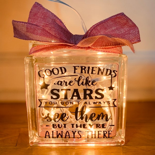 Lighted Glass Block - Etsy