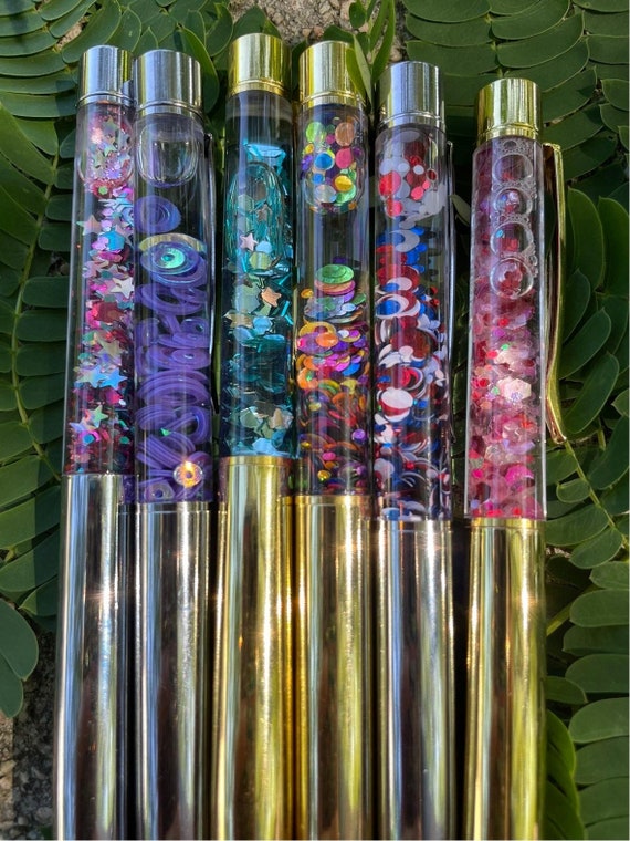 Floating Glitter Pens Various Shapes - Etsy