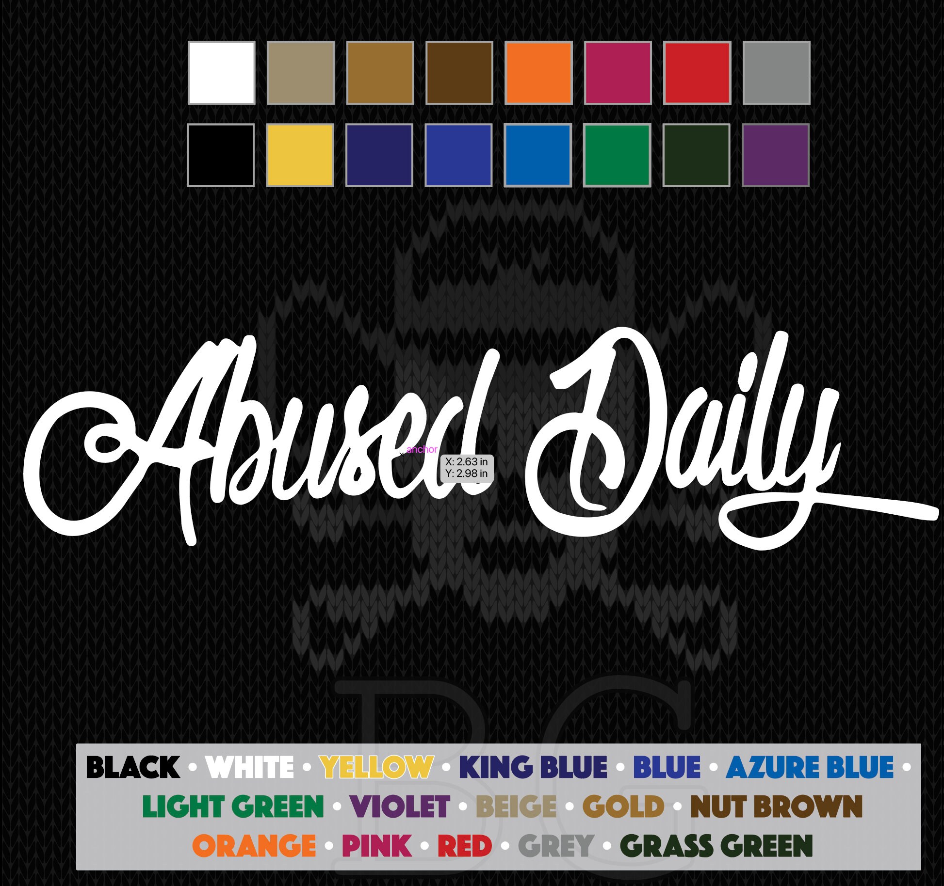 Abused Daily Vinyl Decal Bumper Sticker Window JDM Car | Etsy