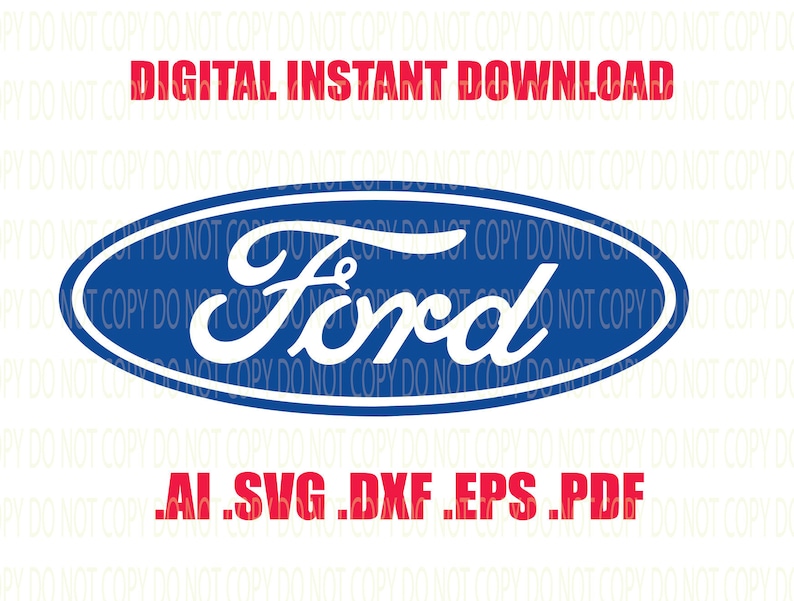 Ford Oval Vector Files Svg Dxf Eps Pdf Ai Vector File for | Etsy