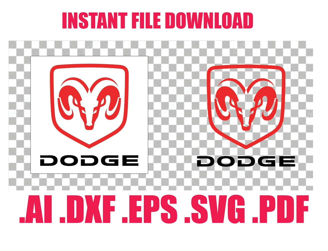 Dodge Ram Svg Dxf Ai Eps Pdf File Clip Art INSTANT | Etsy