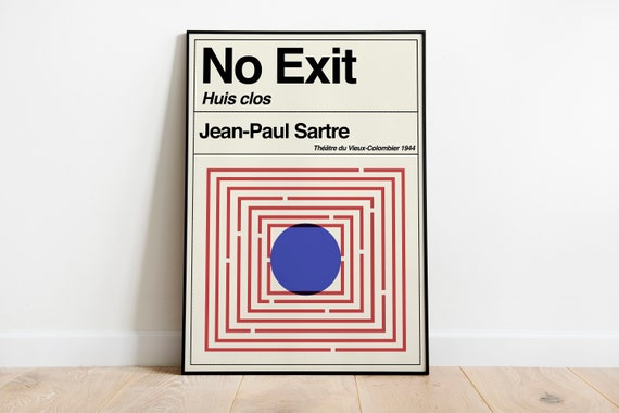 No Exit Jean Paul Sartre Philosophy Retro Vintage - Etsy