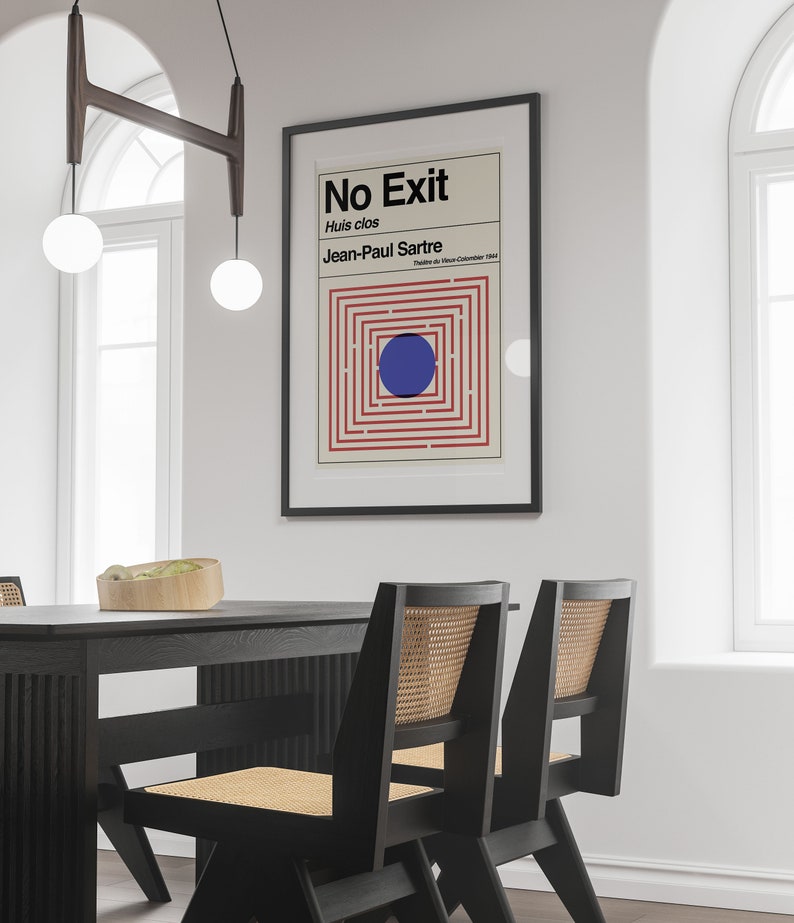 No Exit Jean Paul Sartre Philosophy Retro Vintage Existentialism Book ...