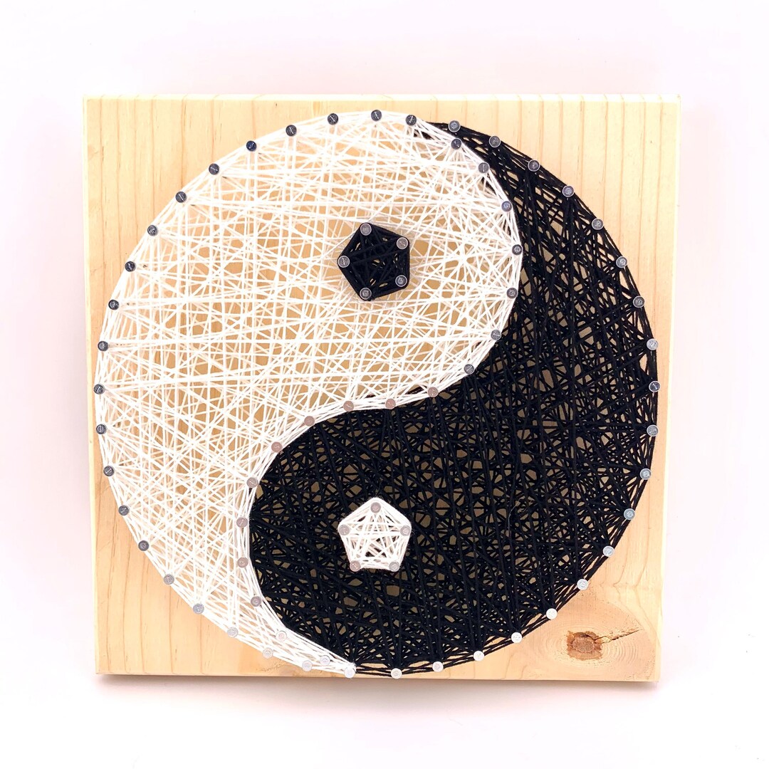 Yin Yang String Art Kit – DIY Craft Kit for Adults & Teens – Mindful Wall Décor – Balance Symbol ...