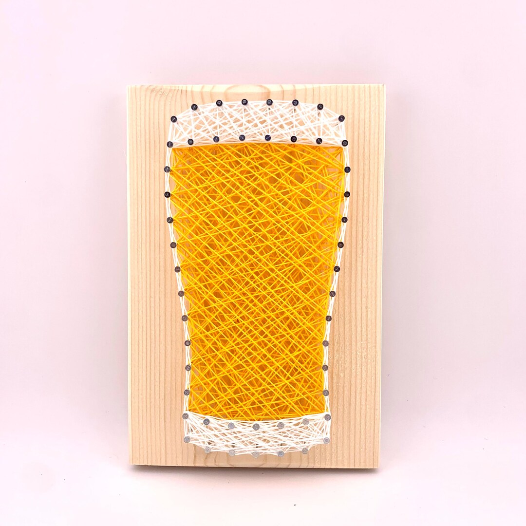 DIY Beer Glass String Art Kit – Craft Kit for Adults – Home Bar Décor ...