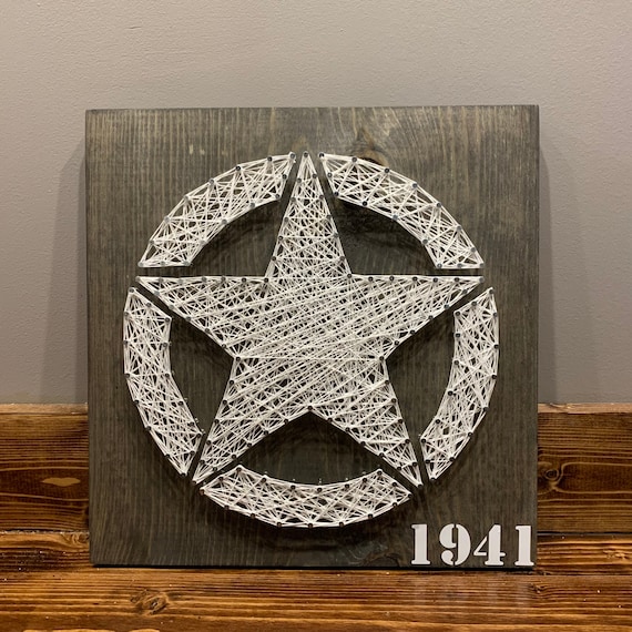 Army Star String Art - Etsy