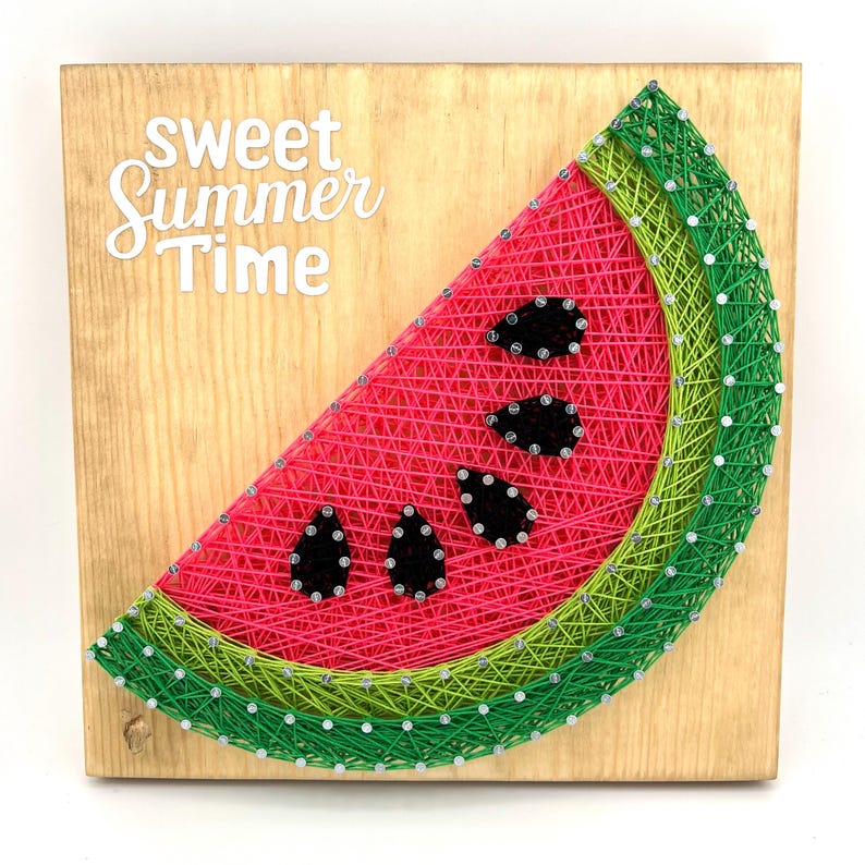 Watermelon String Art – Handmade Summer Wall Décor – “sweet Summer Time ...