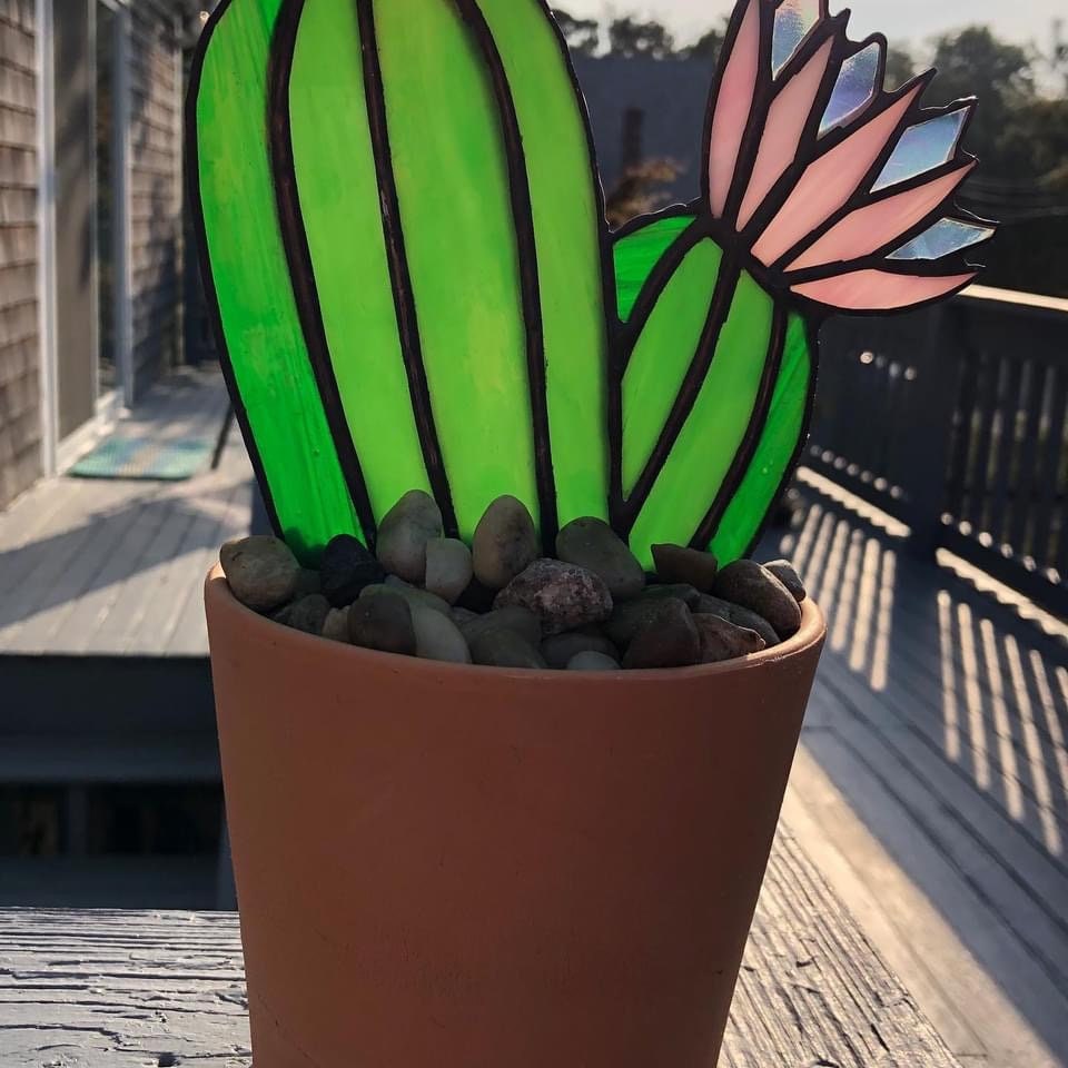 Cactus Stained Glass Pattern - Etsy