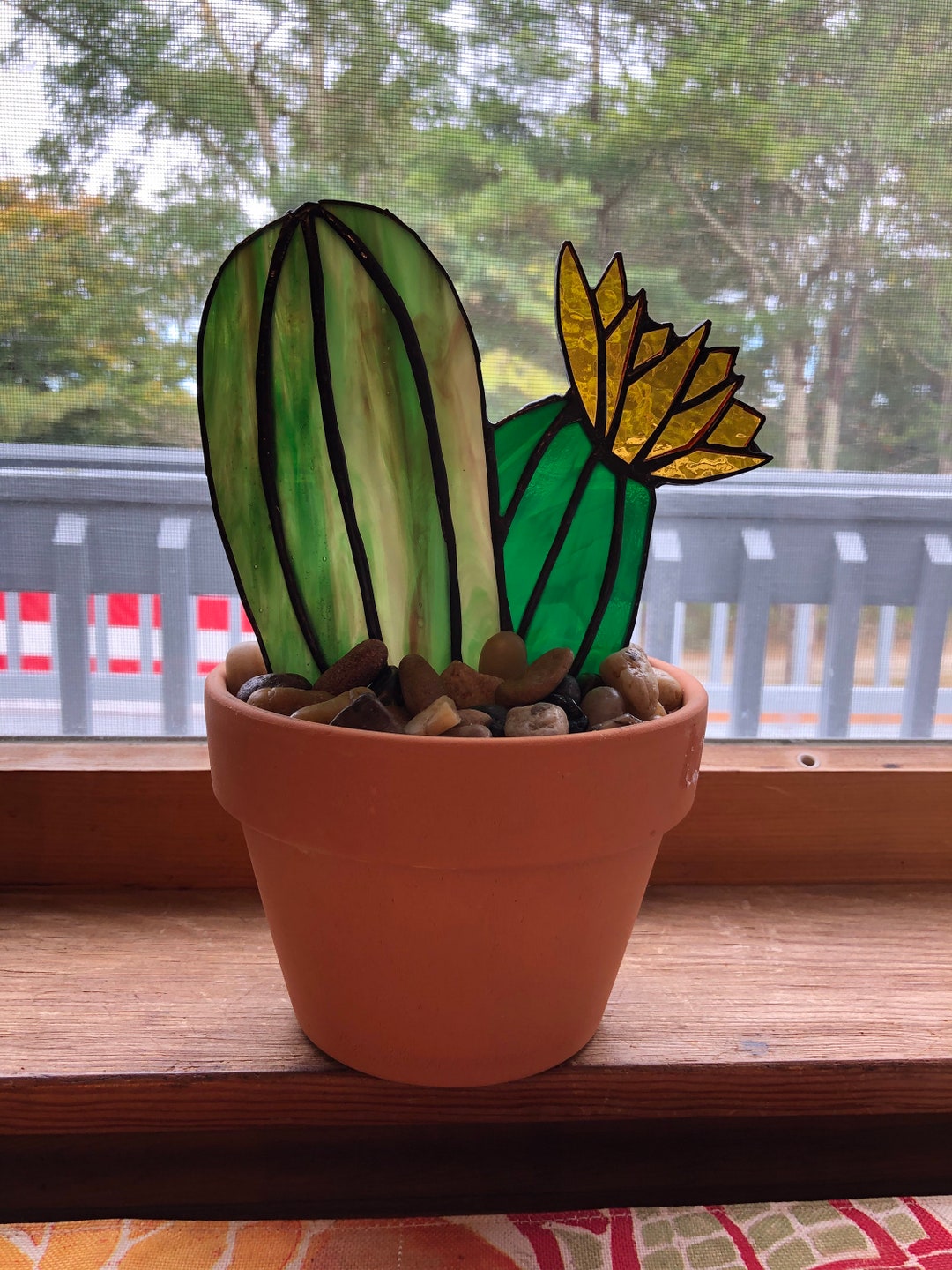 Cactus Stained Glass Pattern - Etsy