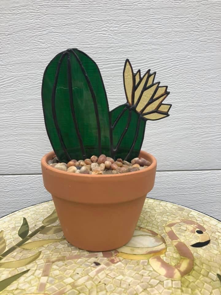 Cactus Stained Glass Pattern - Etsy
