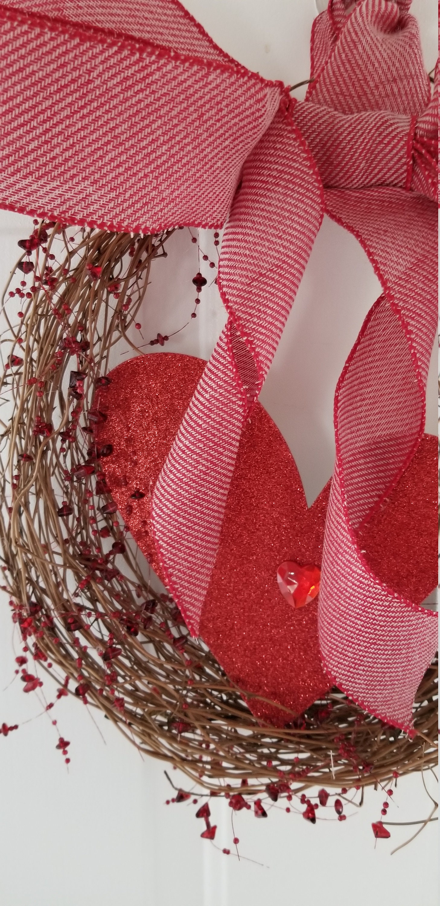 Red Heart Wreath - Etsy