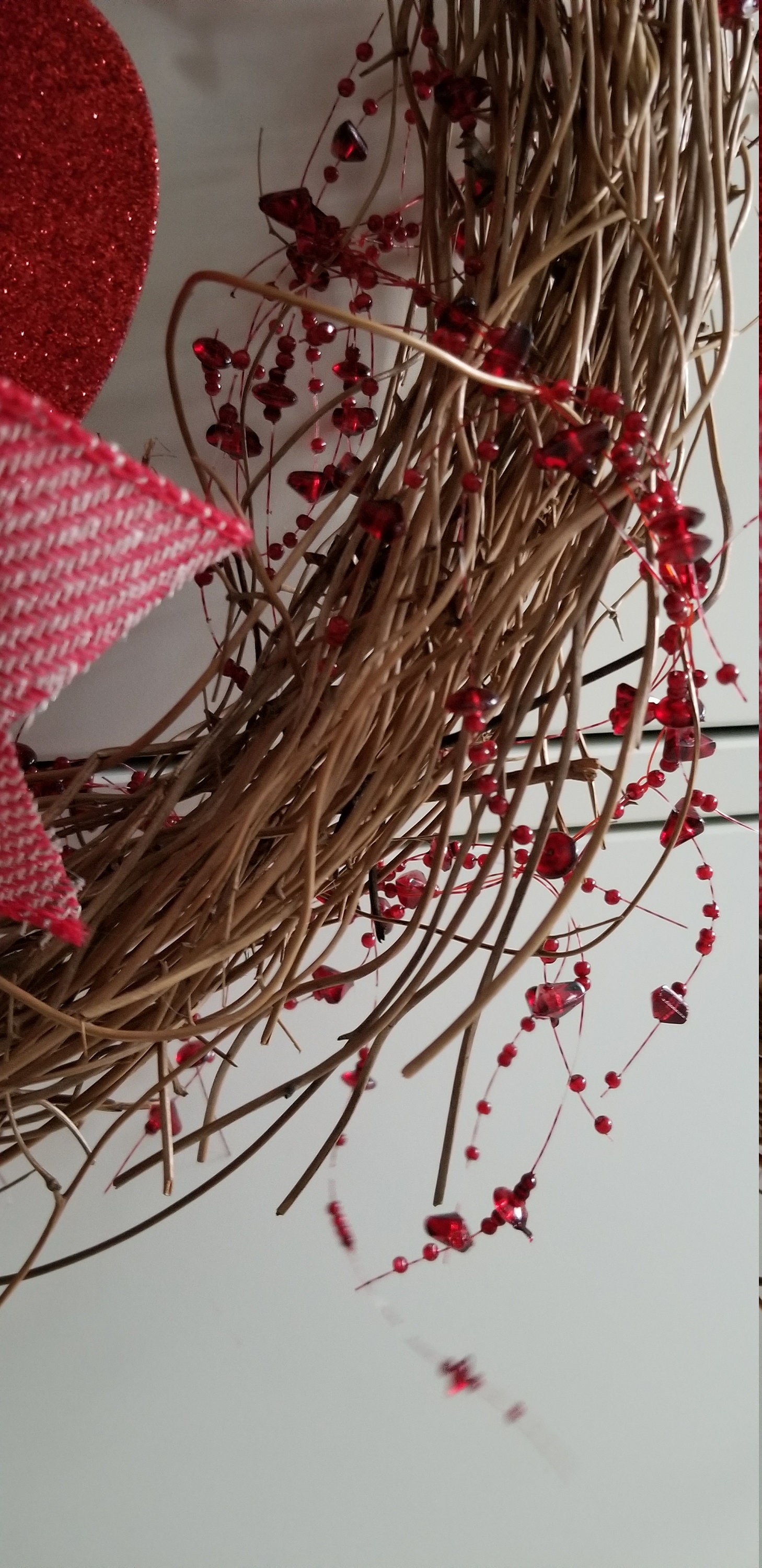 Red Heart Wreath - Etsy