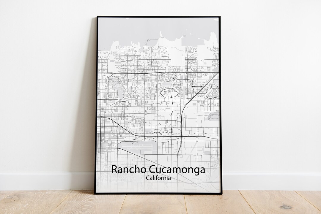 Rancho Cucamonga California Minimalist Map Print Minimalist Map of ...