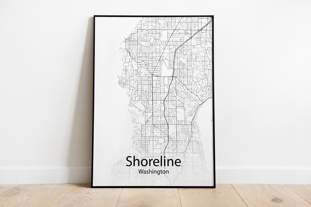 Shoreline Washington Minimalist Map Print - Minimalist Map of Shoreline ...