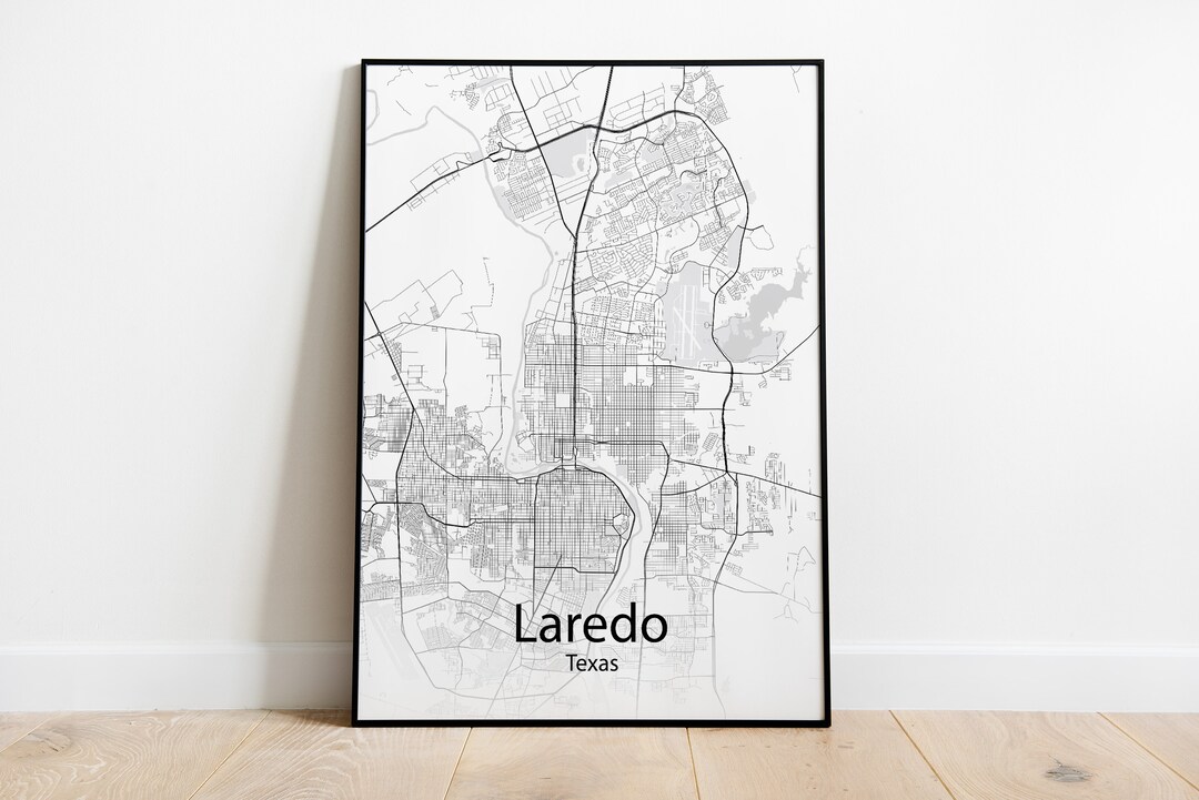 Laredo Texas Minimalist Map Print Minimalist Map of Laredo Texas Poster ...