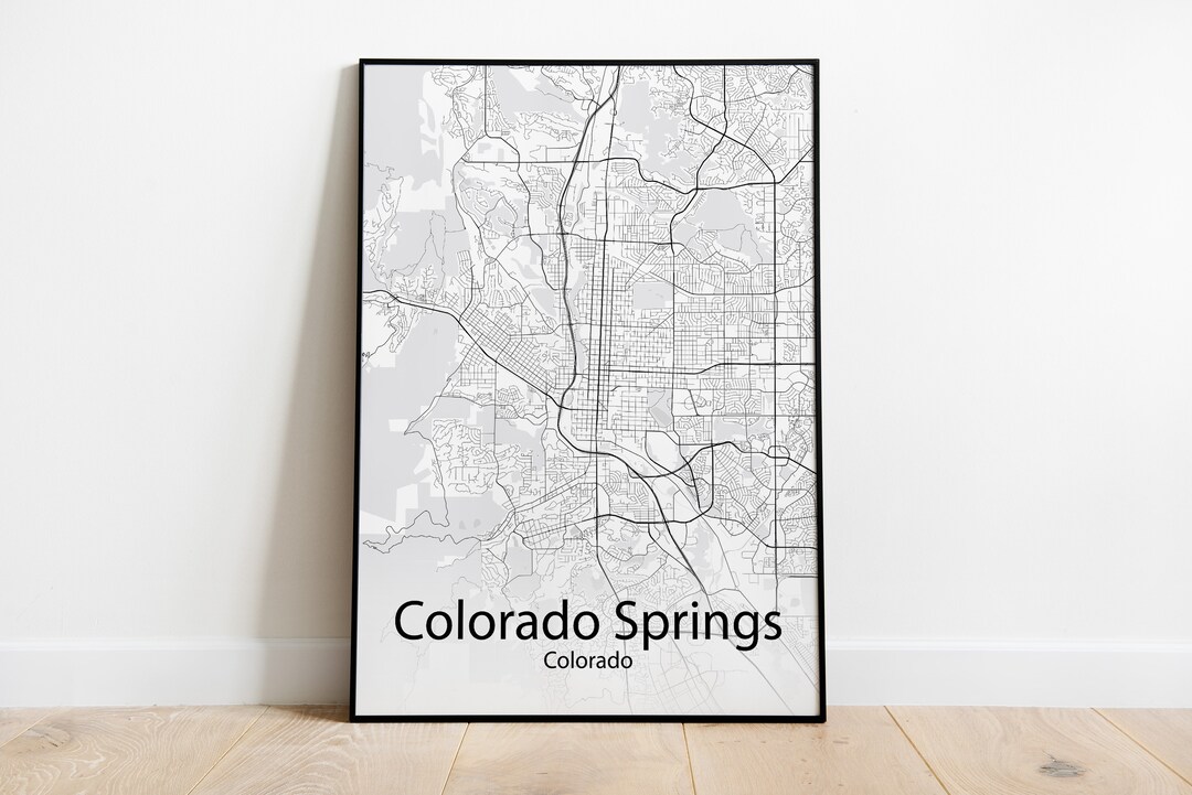 Colorado Springs Colorado Minimalist Map Print Minimalist Map of ...