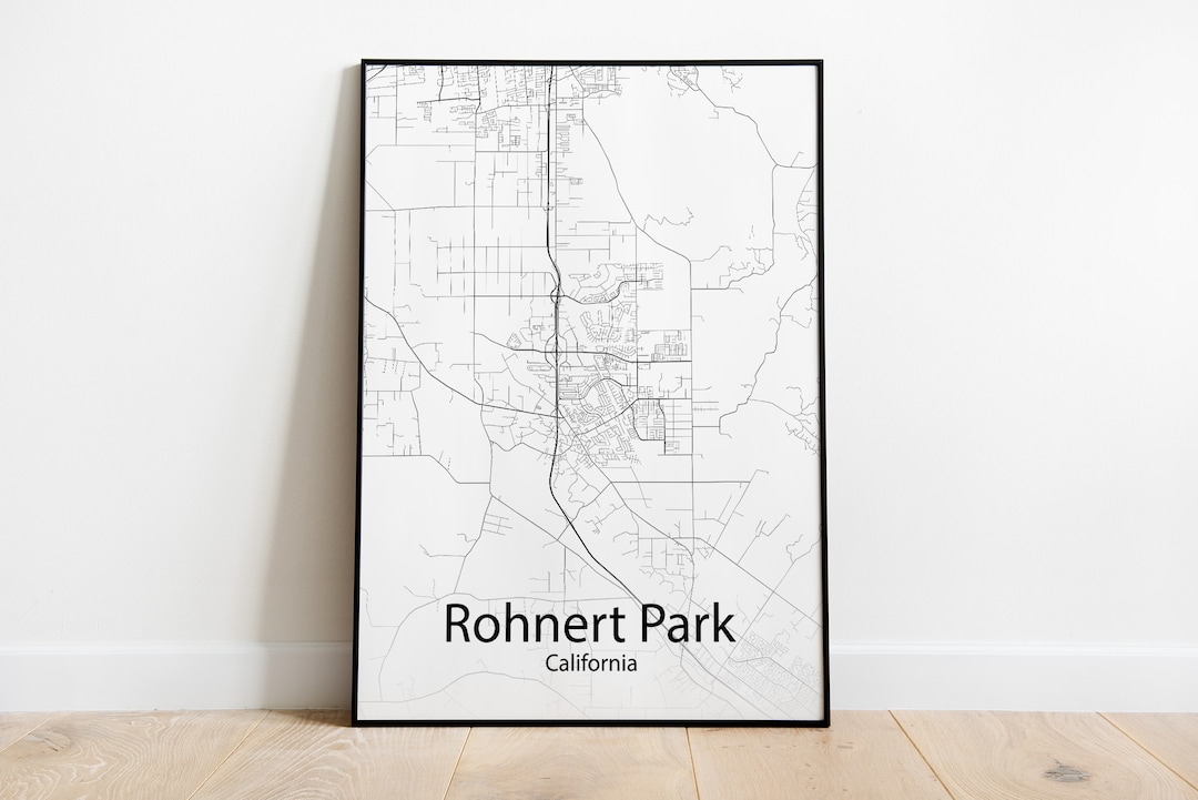 Rohnert Park California Minimalist Map Print Minimalist Map of Rohnert ...