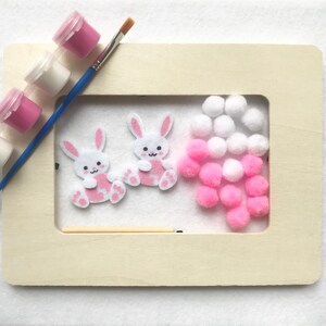 Easter Picture Frame Craft Kit, Paint Your Own, Bunny & Egg Decor - Etsy