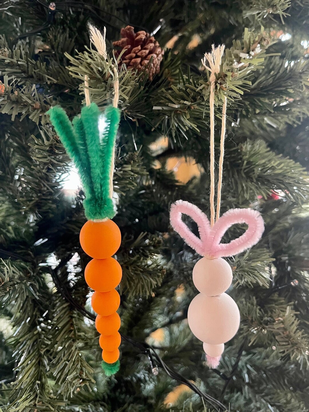 Easter Craft Kit for Kids, Wood Beads Bunny and Carrot Craft Kit for ...