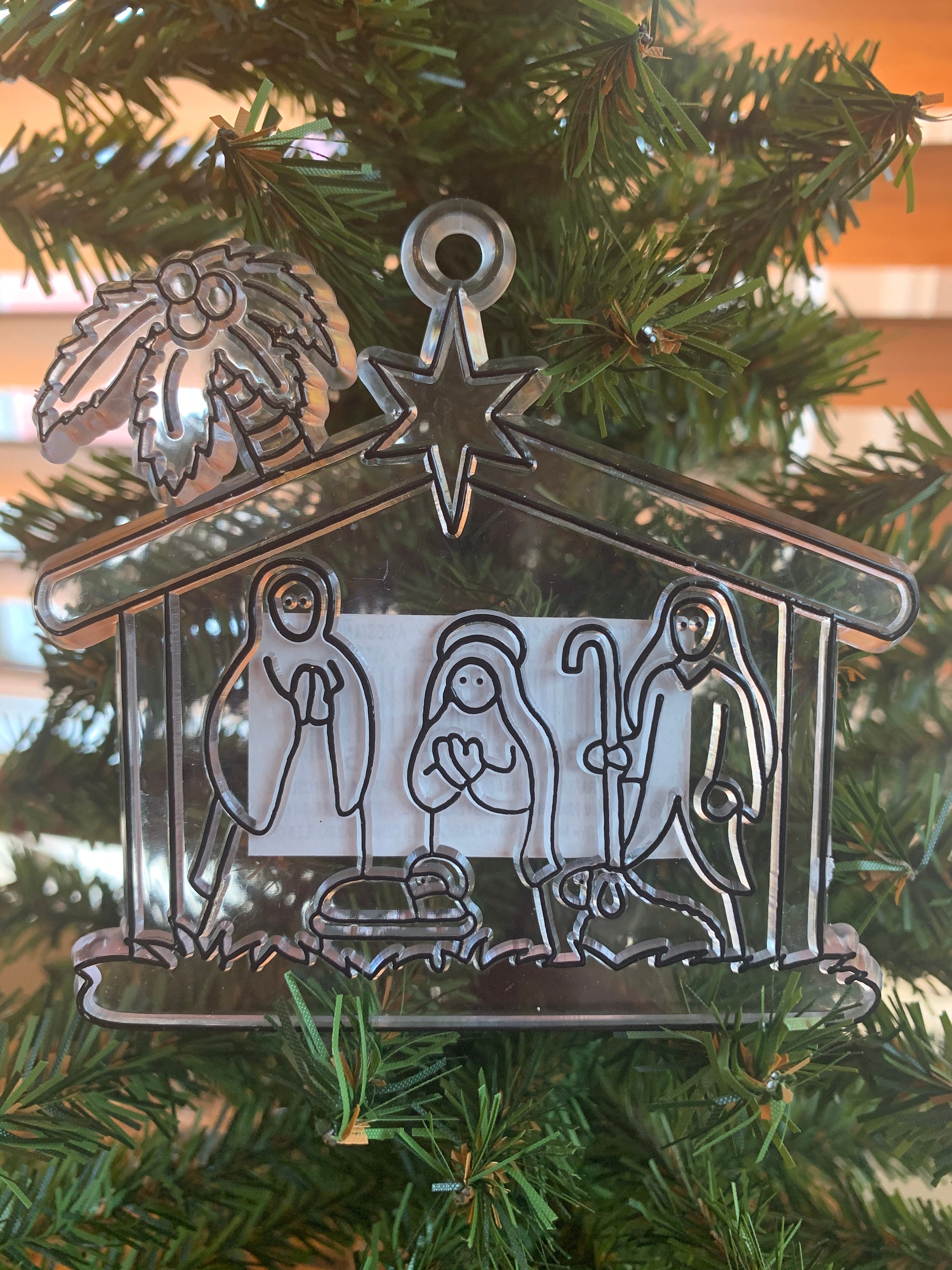 Nativity Scene Suncatcher Christmas Suncatcher Ornament by - Etsy