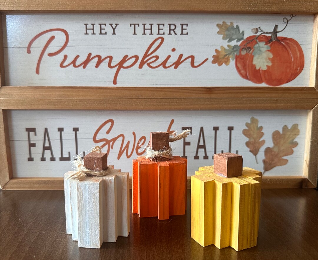 Wooden Pumpkin DIY Craft Kit for Fall and Thanksgiving. - Etsy