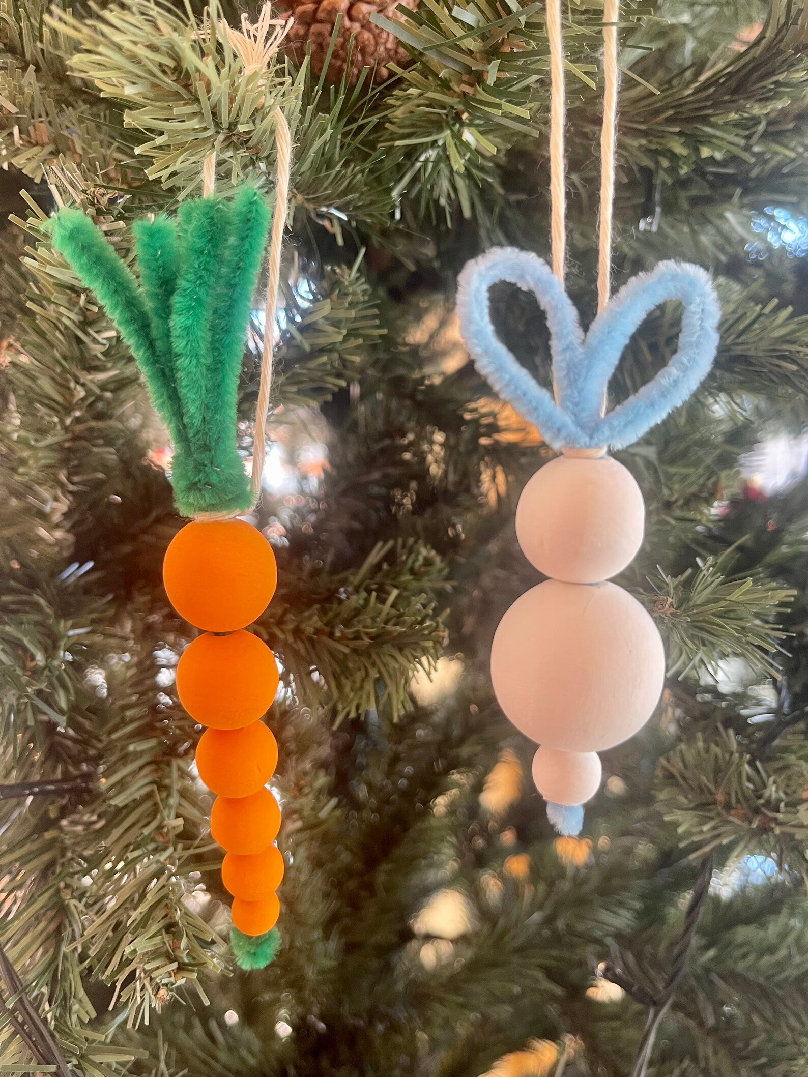 Easter Craft Kit for Kids Wood Beads Bunny and Carrot Craft - Etsy