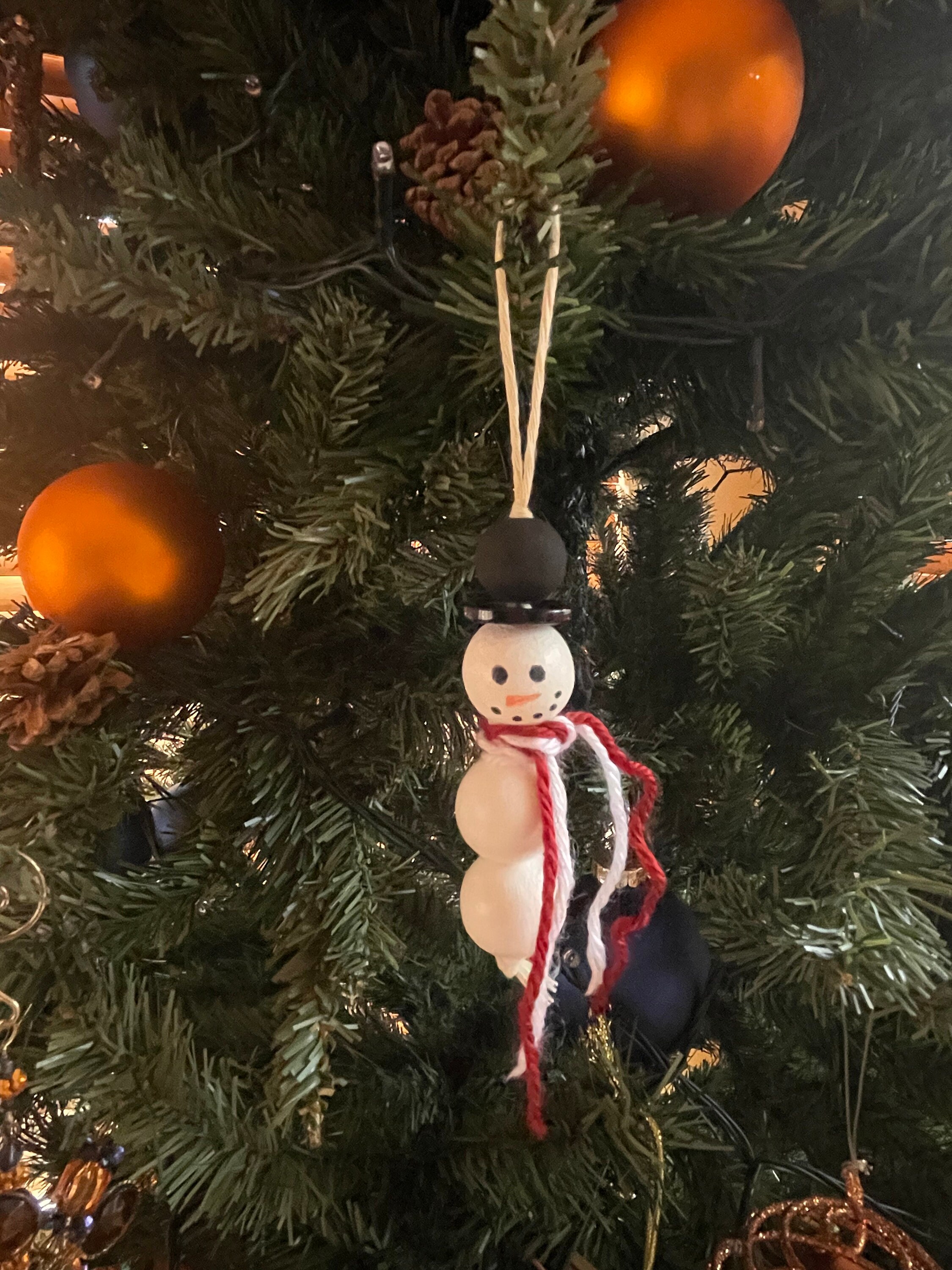 Snowman Craft Kit, Wooden Beads Snowman Craft for Kids, DIY Christmas ...